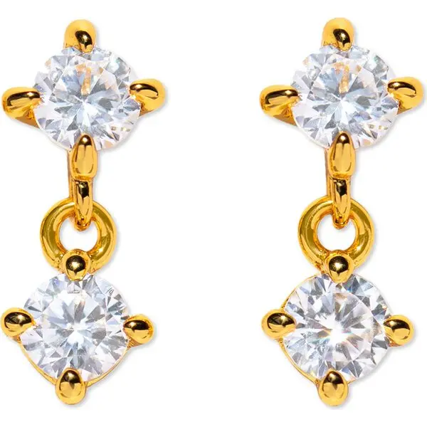 GIRLS CREW Crystal Stud Earrings - Gold