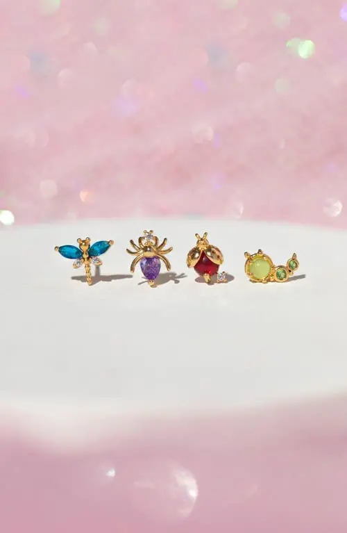 GIRLS CREW Bug Me Stud Earrings Set Of 4