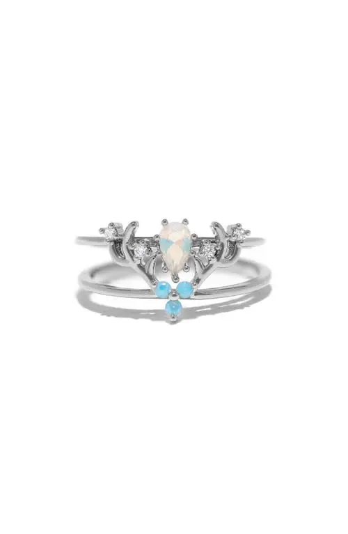 GIRLS CREW Harry Potter Patronus Stacked Ring - Silver