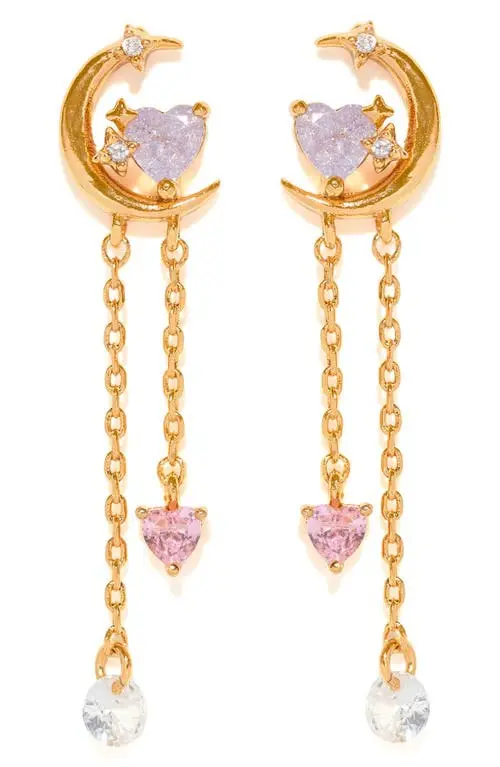 GIRLS CREW Cosmic Love Drop Earrings - Gold