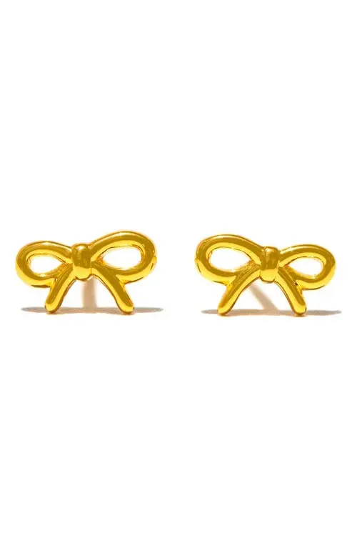 GIRLS CREW Lil Bow Stud Earrings - Gold