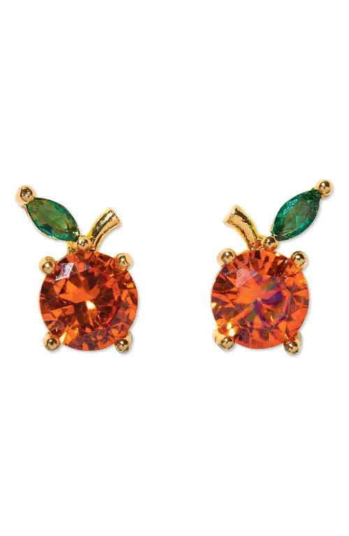 GIRLS CREW Orange Stud Earrings - Gold