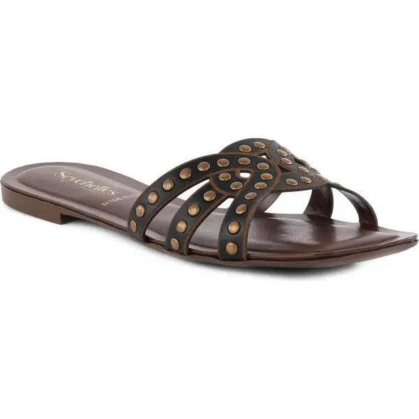 Seychelles Treasure Studded Slide Sandal - Black