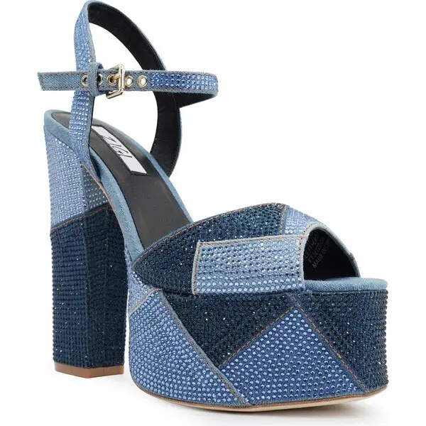ZIGI Antonia Ankle Strap Platform Sandal - Blue