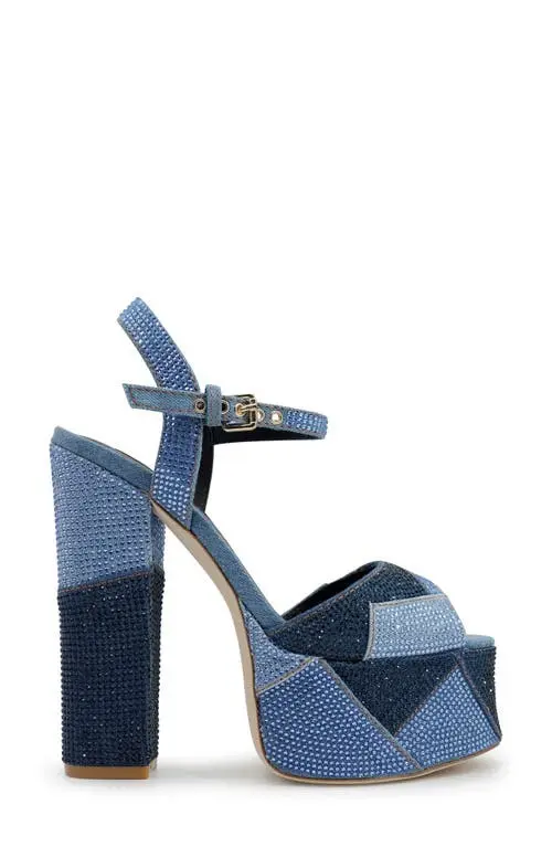 ZIGI Antonia Ankle Strap Platform Sandal - Blue