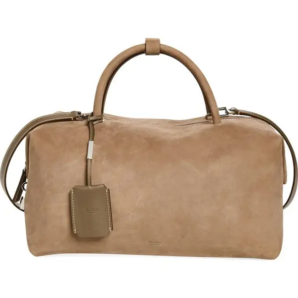 Max Mara Suede Bowler Satchel - Turtledove