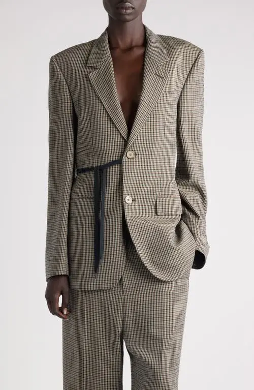 Balenciaga Check Tie Blazer