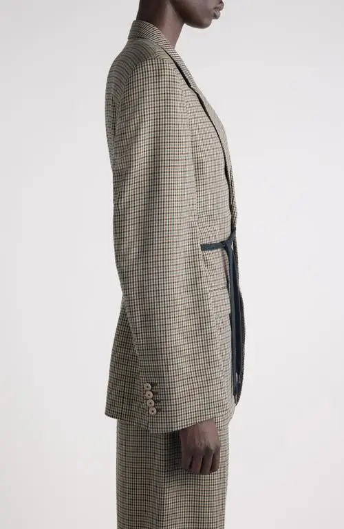 Balenciaga Check Tie Blazer