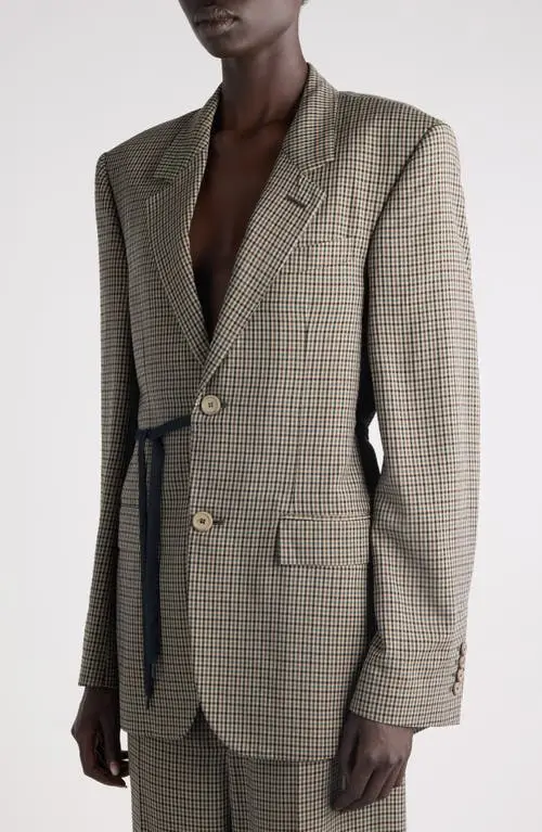 Balenciaga Check Tie Blazer