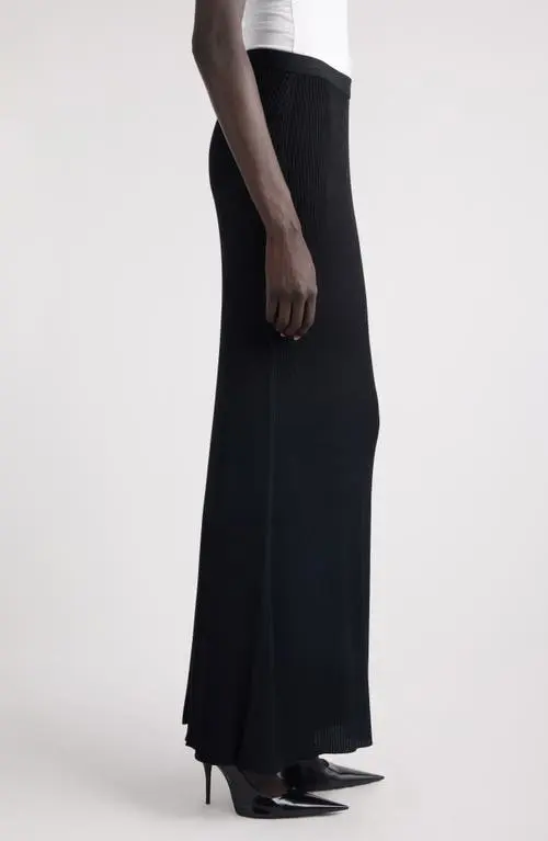 Balenciaga Ribbed Knit Maxi Skirt