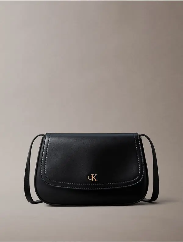 Calvin Klein Monogram Flap Camera Bag - Black