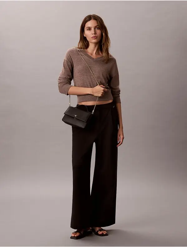 Calvin Klein Monogram Flap Phone Crossbody Bag