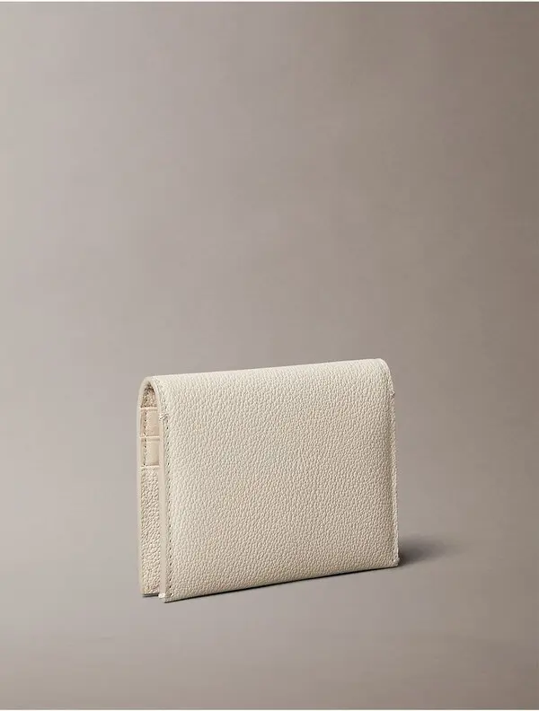 Calvin Klein Minimal Monogram Flap Card Case - Chateau Gray