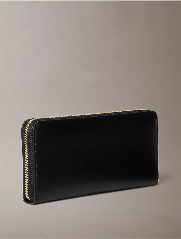 Calvin Klein Bold Monogram Long Zip Wallet - Black