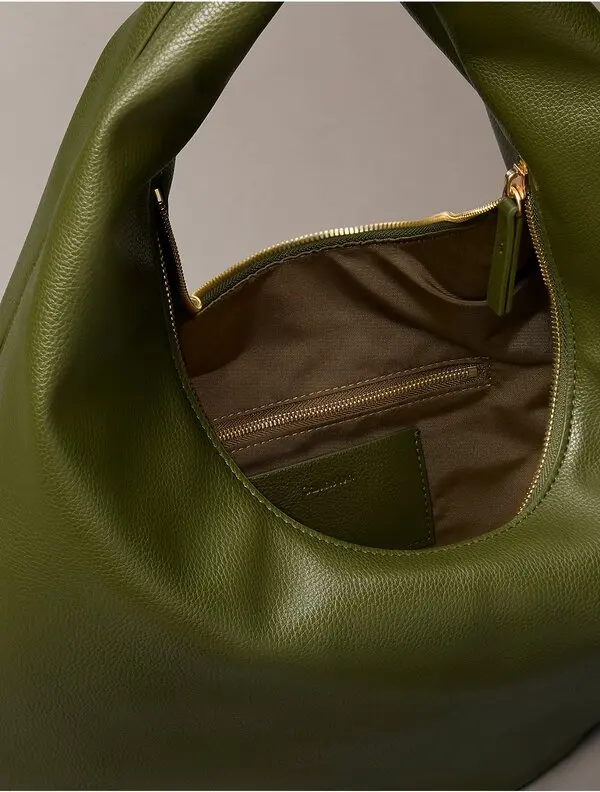 Calvin Klein Pebble Grain Crescent Shoulder Bag - Cypress