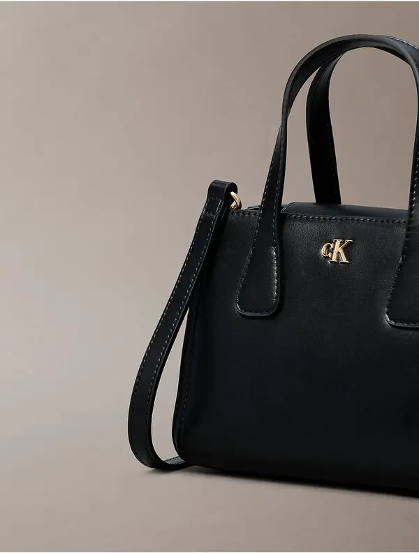 Calvin Klein Monogram Mini Tote Crossbody Bag