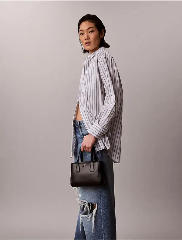 Calvin Klein Monogram Mini Tote Crossbody Bag