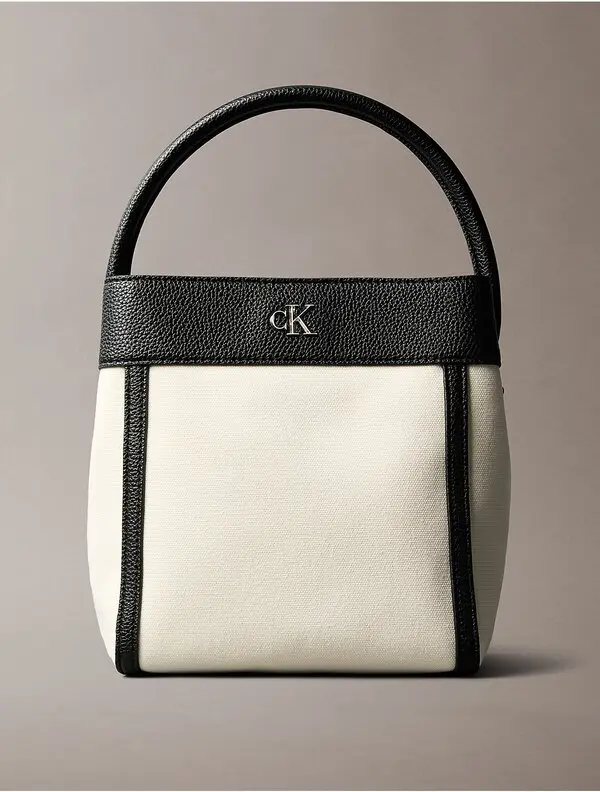 Calvin Klein Monogram Canvas Bucket Bag