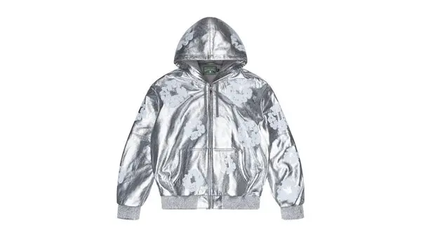 DENIM TEARS Leather Cotton Wreath Zip Hoodie