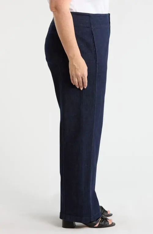 Eileen Fisher Wide-leg Stretch Denim Pants - Deep Indigo