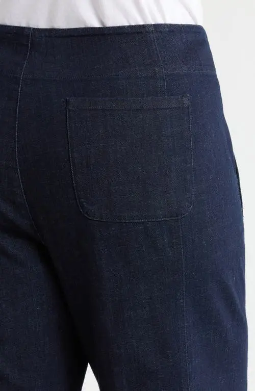 Eileen Fisher Wide-leg Stretch Denim Pants - Deep Indigo