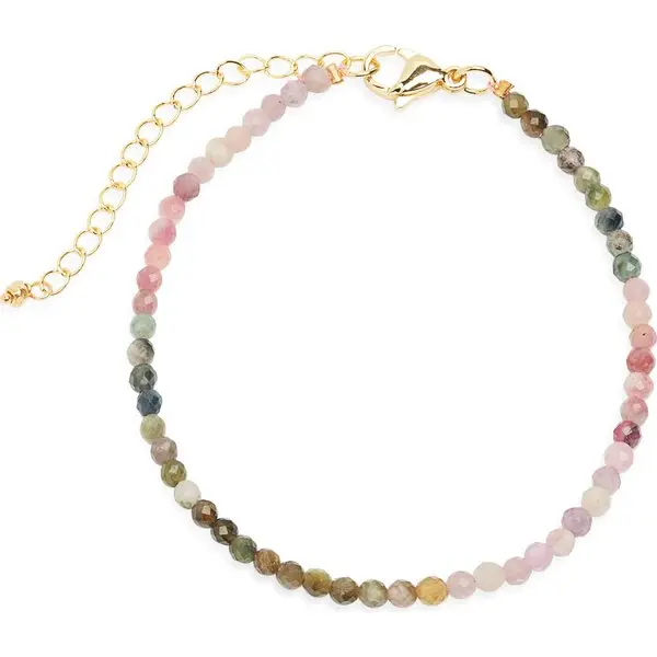 KIARA BY KI-ELE Farrah Ii Petite Rainbow Tourmaline Bracelet - Gold