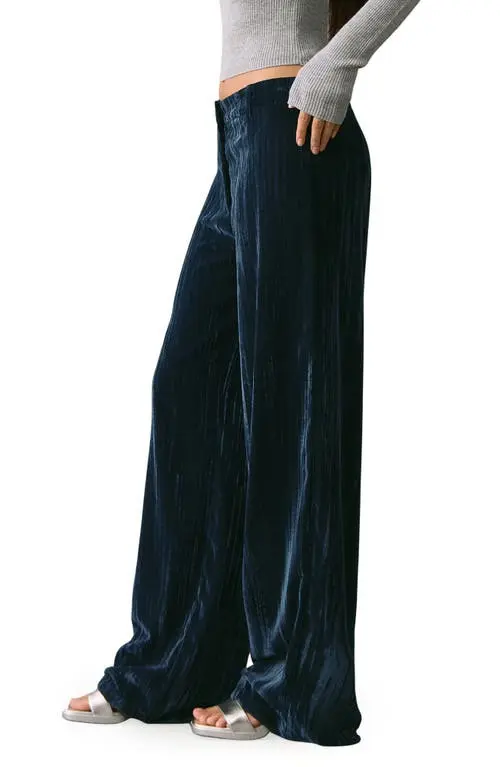 Mango Straight Velvet Pants