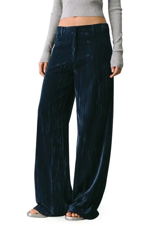 Mango Straight Velvet Pants
