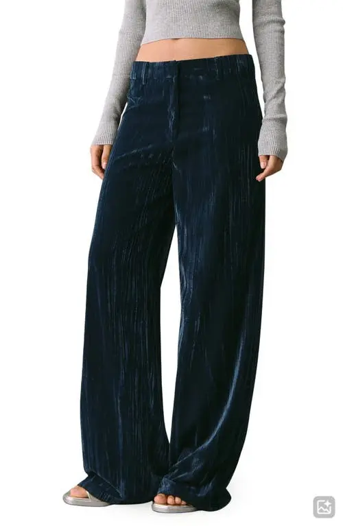 Mango Straight Velvet Pants