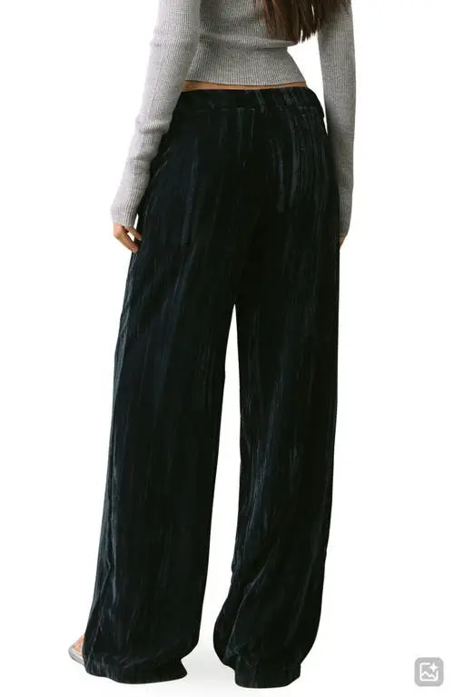 Mango Straight Velvet Pants
