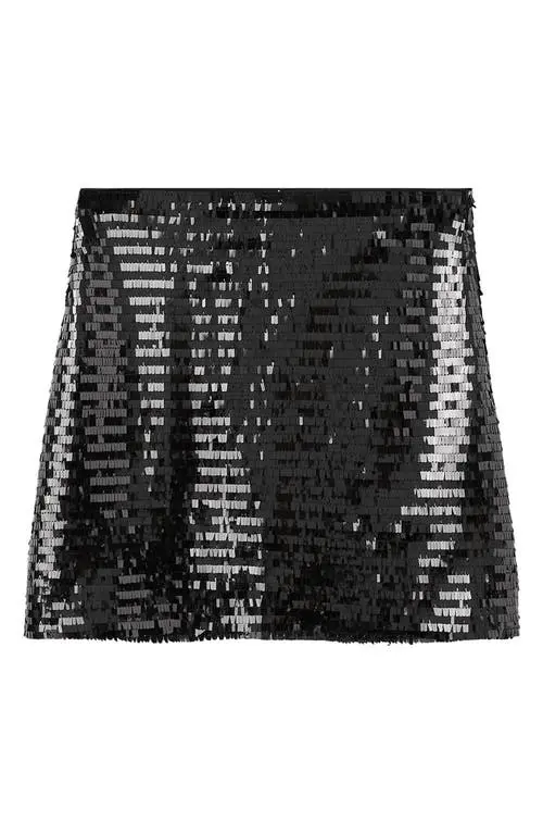 Mango Sequin Mini Skirt
