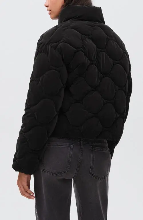Mango Quilted Puffer Coat - Black