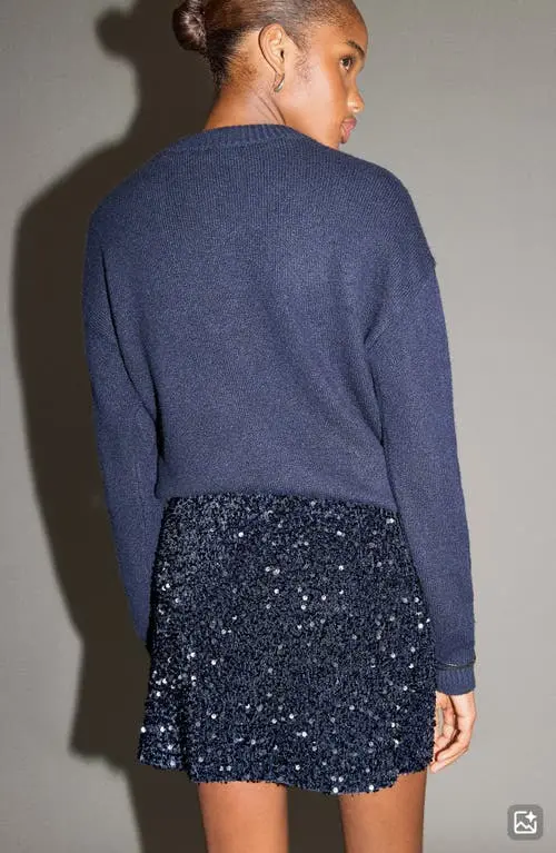 Mango Sequin Miniskirt