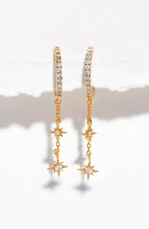 GIRLS CREW Skyshower Dangle Hoop Earrings