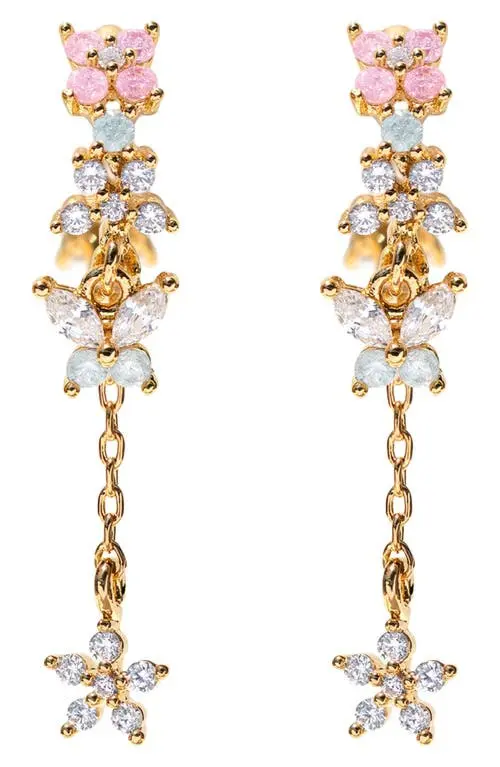 GIRLS CREW Mari Dangle Hoop Earrings - Gold