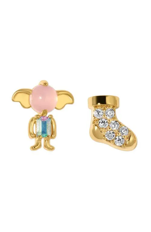 GIRLS CREW Harry Potter™ Dobby Is A Free Elf Mismatched Stud Earrings - Gold