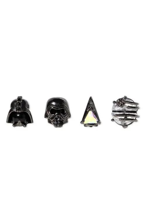 GIRLS CREW Star Wars™ Power Of The Dark Side Stud Earrings Set - Gunmetal