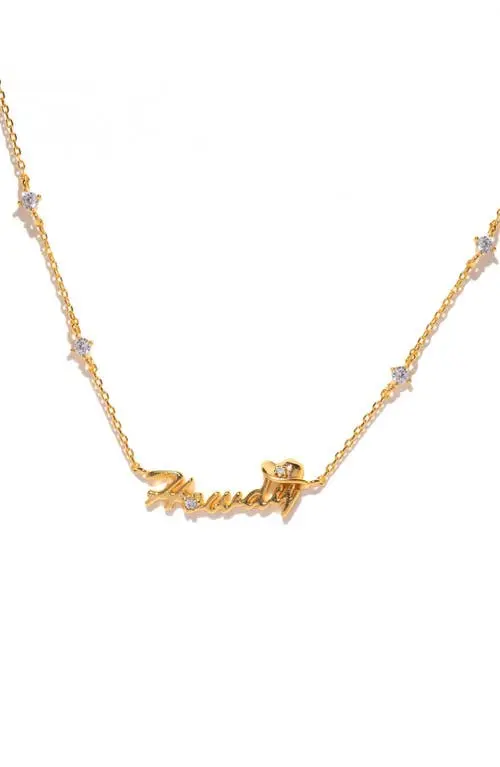 GIRLS CREW Howdy Partner Pendant Choker Necklace