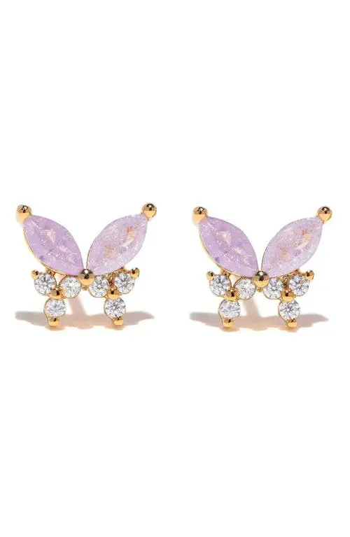 GIRLS CREW Butterfly Stud Earrings - Gold