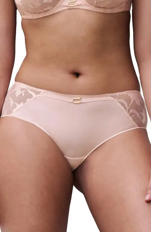 Chantelle Idyll Embroidered Tulle & Microfiber Hipster Briefs - Taffeta Pink