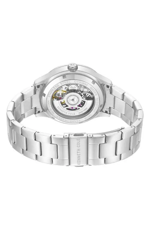 KENNETH COLE Thompson Automatic Bracelet Watch - Silver