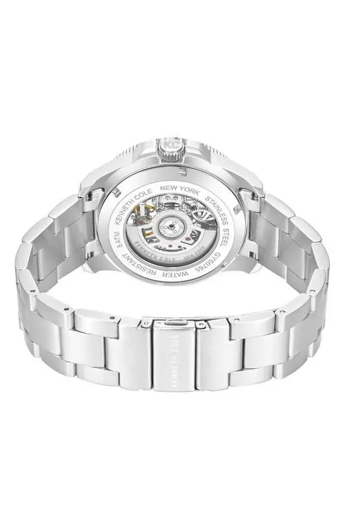 KENNETH COLE Skeleton Automatic Bracelet Watch