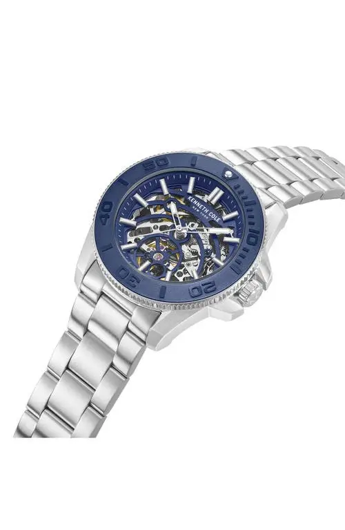 KENNETH COLE Skeleton Automatic Bracelet Watch