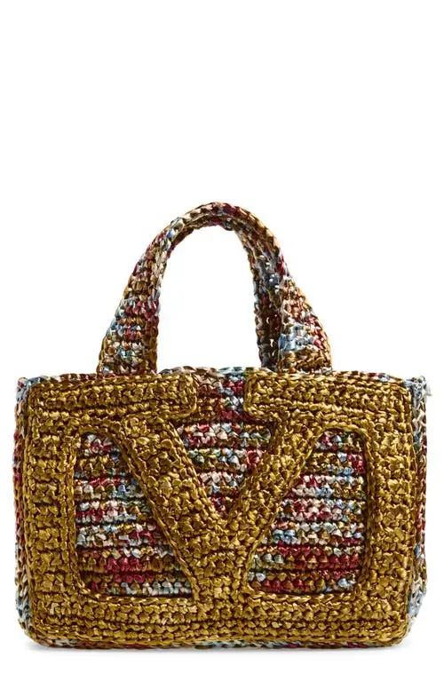 Valentino Garavani Small Viva Superstar Raffia Tote