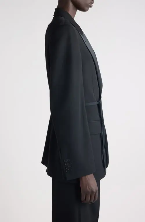 Balenciaga Side Tie Wool Tuxedo Jacket