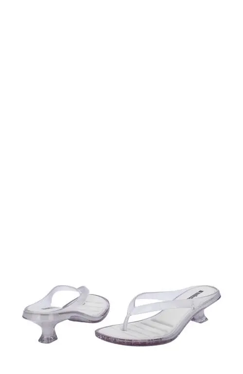 Melissa Kitten Heel Flip Flop - Clear/white
