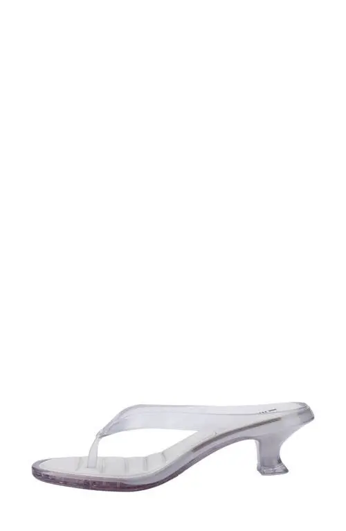 Melissa Kitten Heel Flip Flop - Clear/white