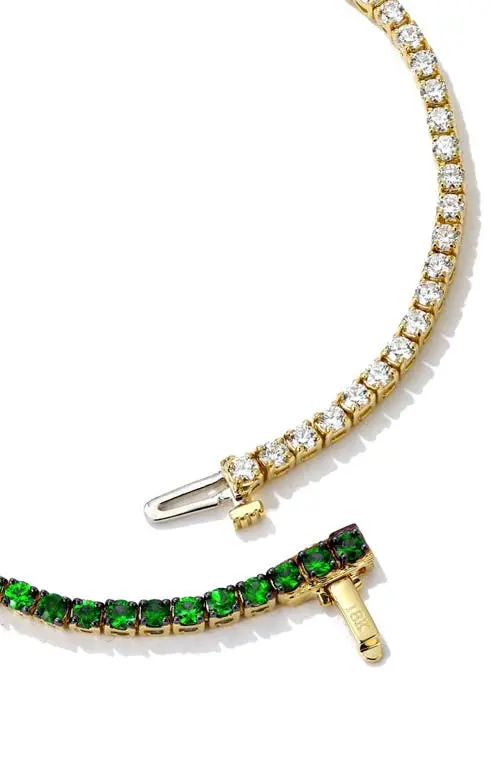 MARK HENRY Diamond And Tennis Bracelet In 18k Gold - Emerald