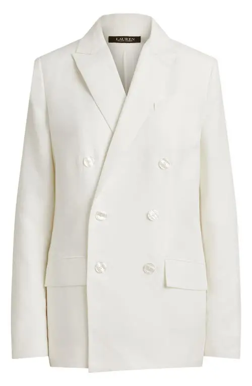 Ralph Lauren Narain Double-breasted Linen-blend Blazer