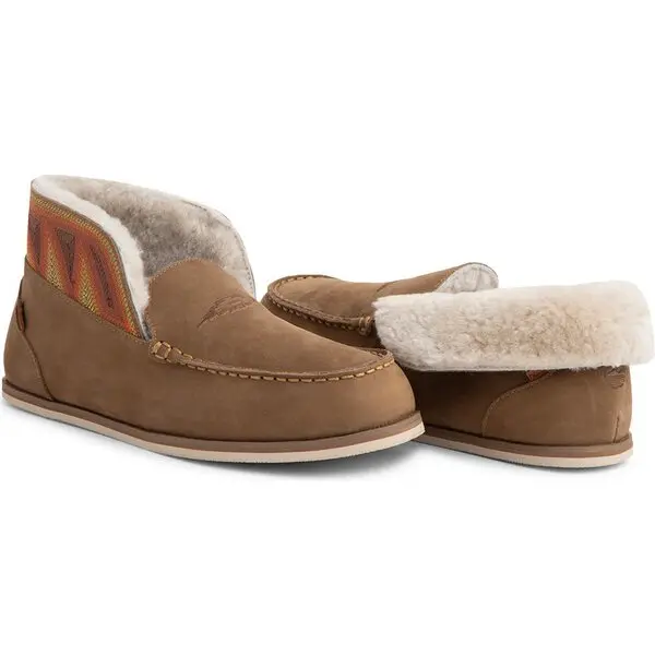 HARI MARI Alta Paloma Genuine Shearling Slipper - Pebble